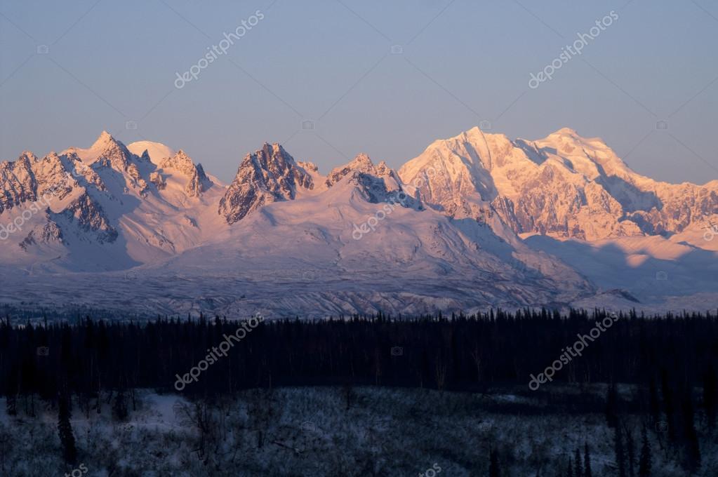 Ridges Peaks Mount Mckinley Denali National Park Alaska United States ...