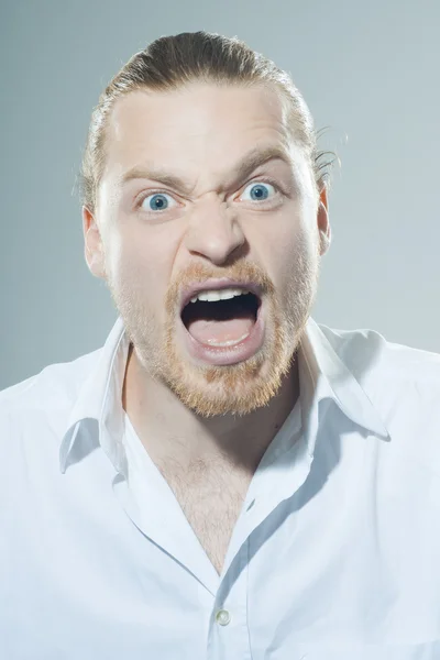 Very angry man screaming - Stock Image - Everypixel