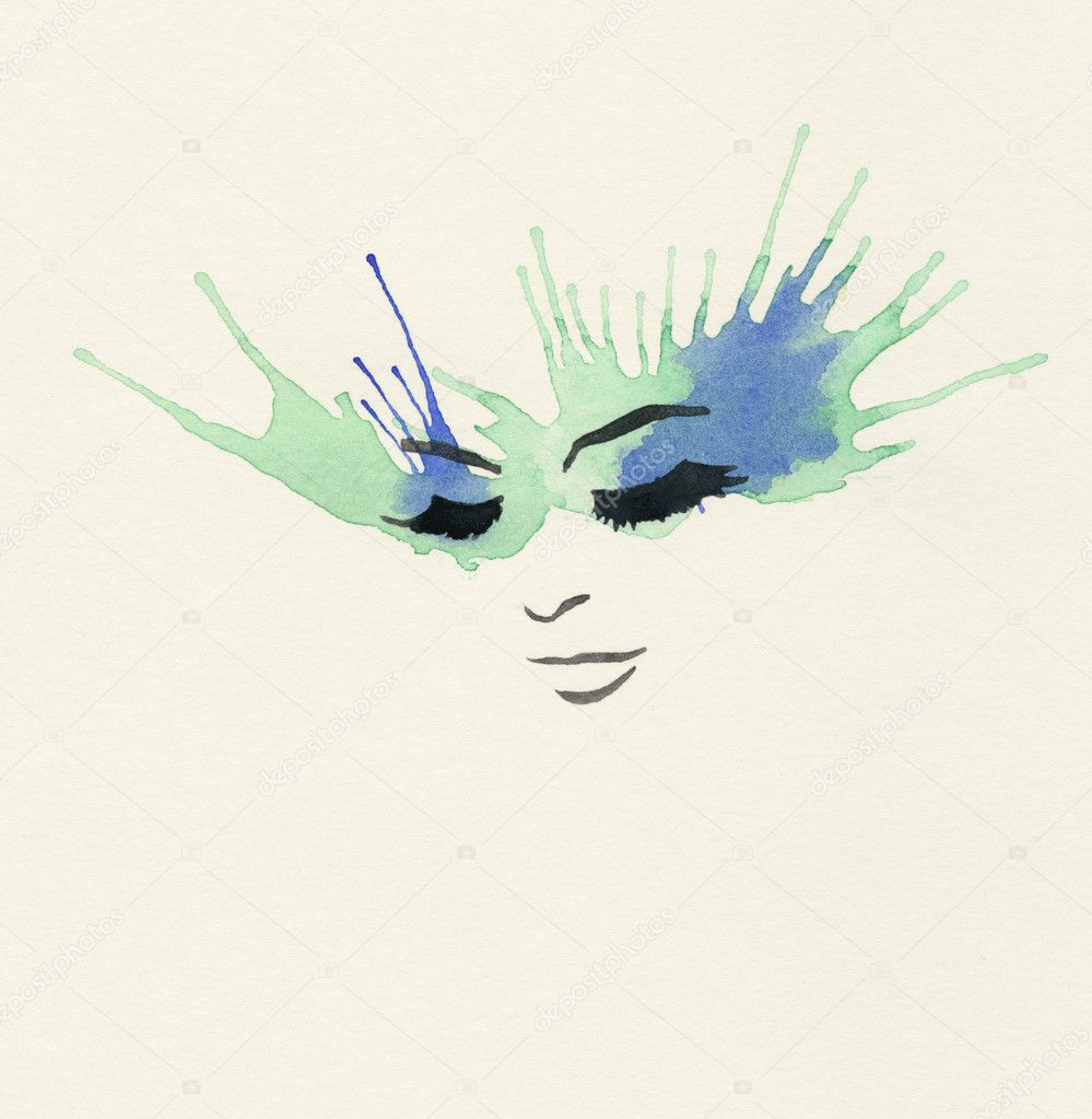 Beautiful modern woman drawing Stock Illustration by ©piolka #30347937