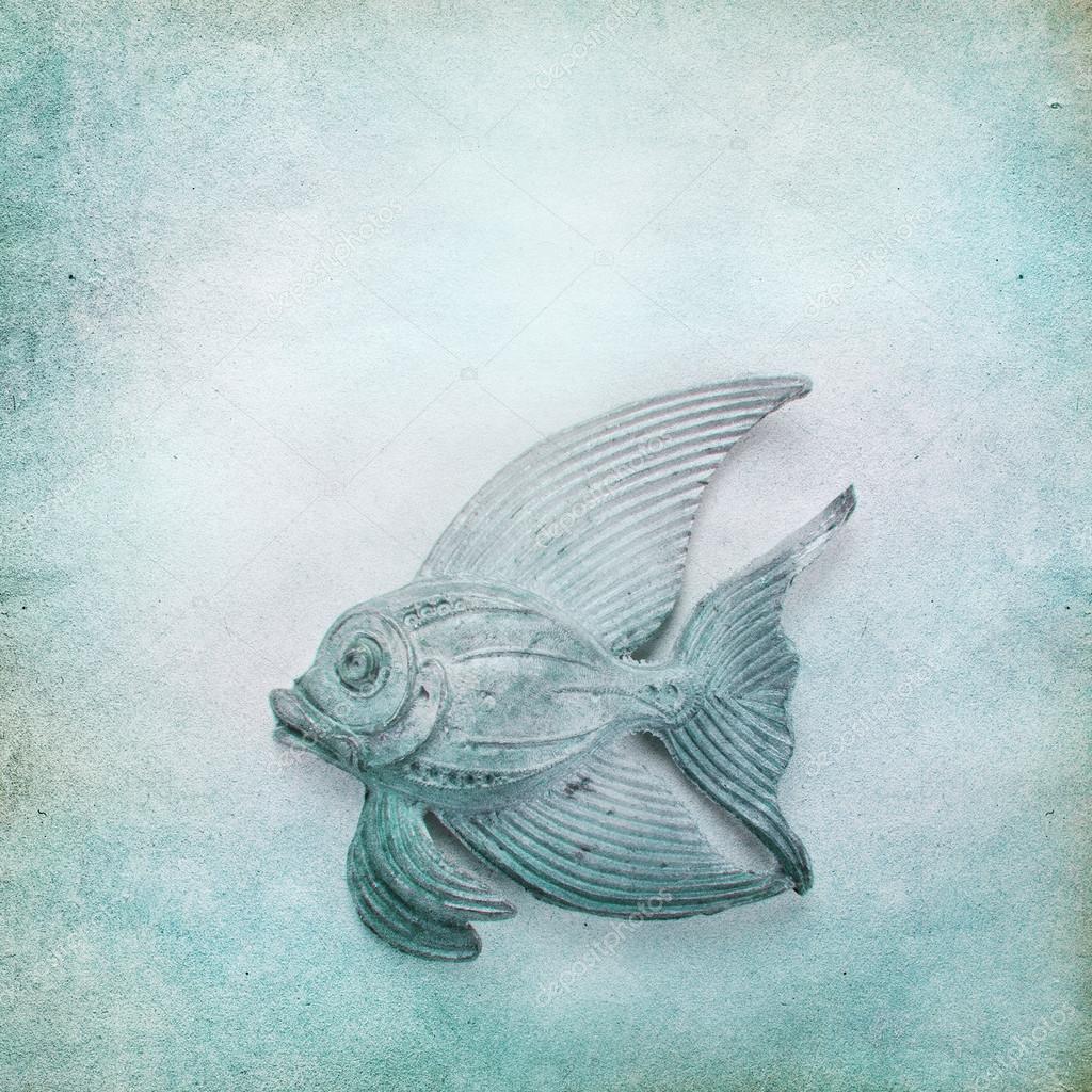 Vintage background with little fish Stock Photo by ©piolka 46054767