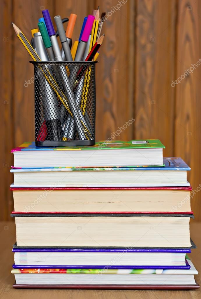 School Books And Pencils