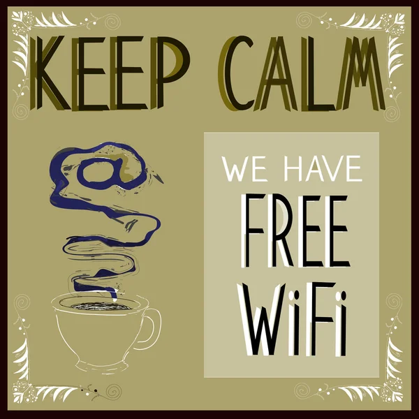 Poster: Don't worry we have Free Wi-Fi ⬇ Vector Image by © dimaberkut ...