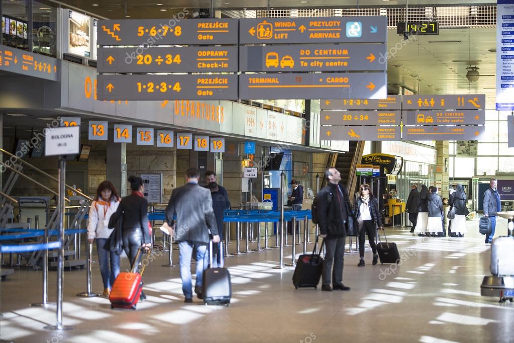 Terminal hall of John Paul II International Airport — Stock Editorial ...
