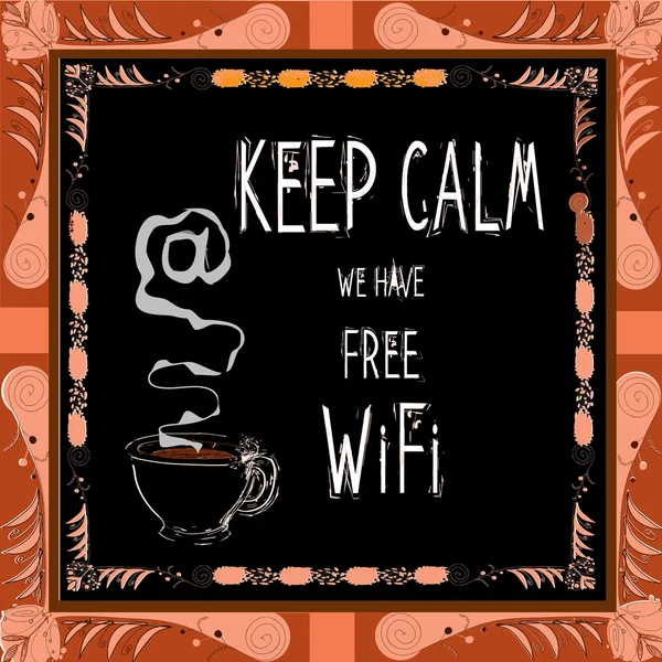 Poster: Don't worry we have Free Wi-Fi ⬇ Vector Image by © dimaberkut ...