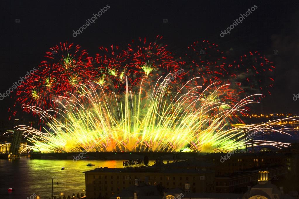 Light show and firework – Stock Editorial Photo © dimaberkut #48537067
