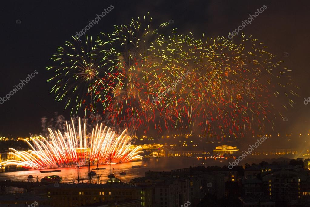 Light show and firework – Stock Editorial Photo © dimaberkut #48543577
