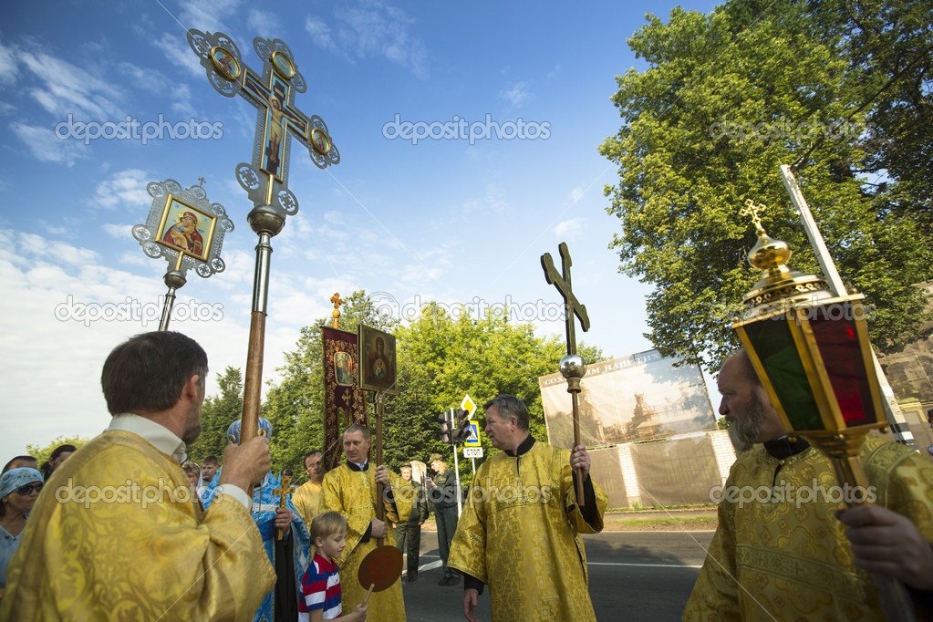 Participants Orthodox Religious Procession — Stock Editorial Photo ...