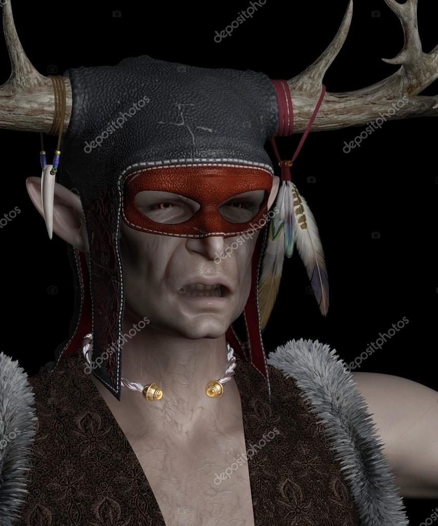 Elven Shaman Portrait Stock Photo by ©algolonline 27082127