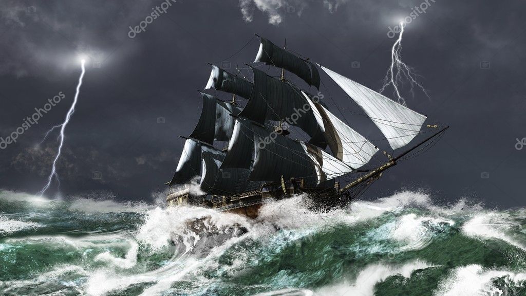 Sailing Ship Storm