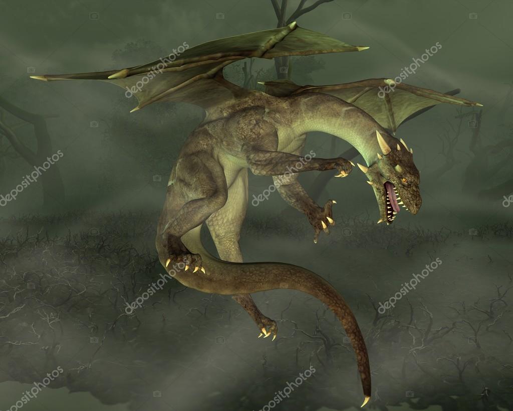 Green Swamp Dragon Stock Photo by ©algolonline 30958187
