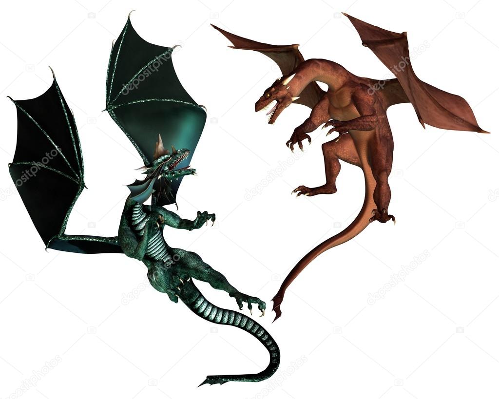 Drawings Of Dragons Fighting