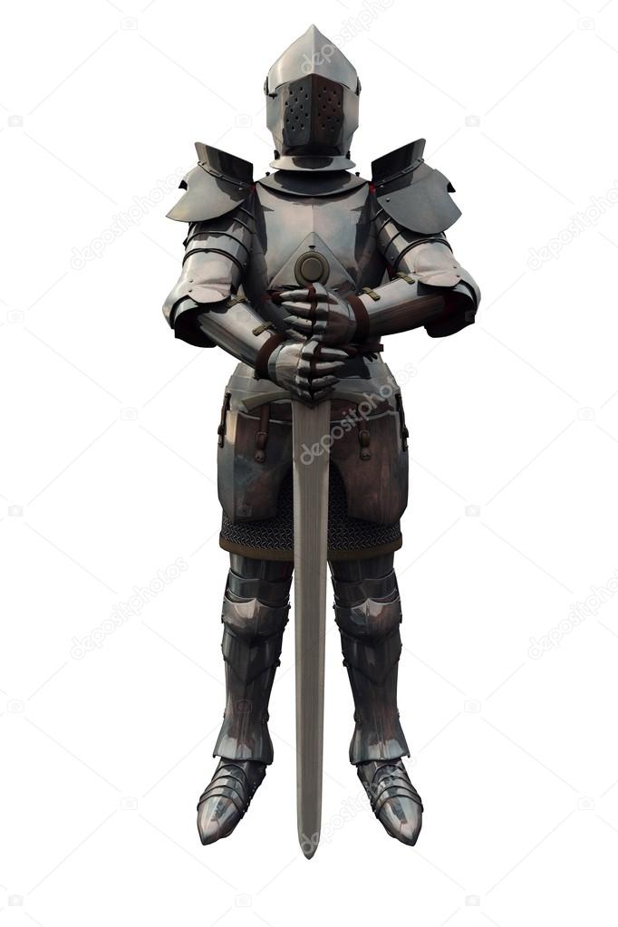 Fifteenth Century Medieval Knight with Sword — Stock Photo ...