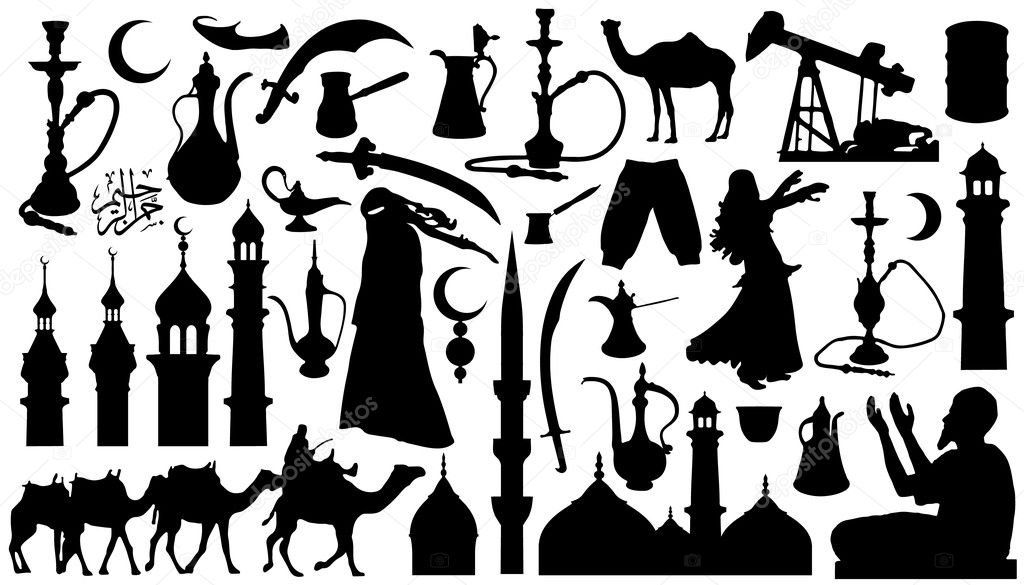 Arabian silhouette | Arabian silhouettes — Stock Vector © yyanng #39341951