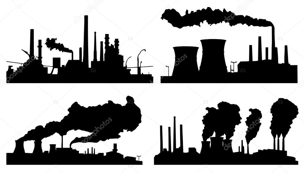 Factory silhouettes Stock Vector Image by ©yyanng #39341981