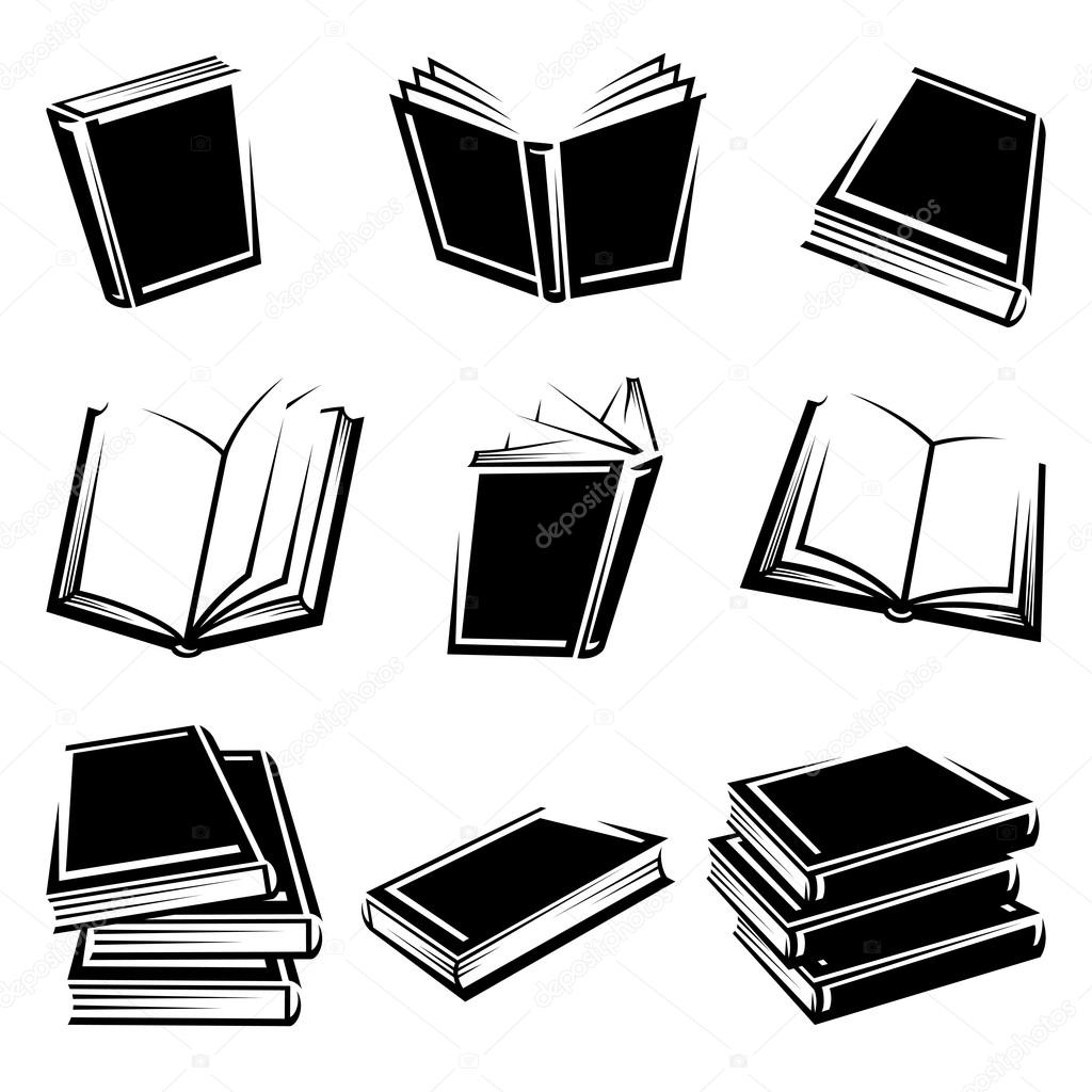 Conjunto de livros. Vector — Vetor de Stock © Vasilev_Ki #18481349