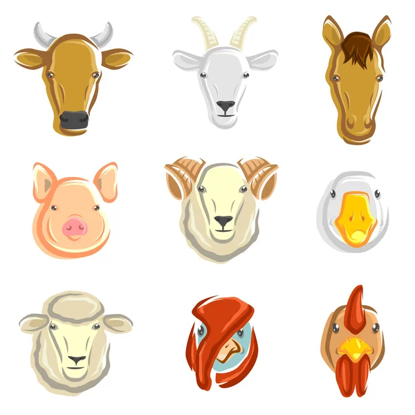 Farm animals set. Vector Stock Vector by ©Vasilev_Ki 28822289