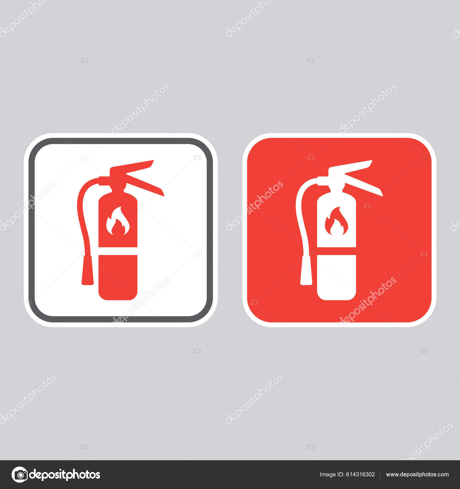 Tembakkan Label Vektor Alat Pemadam Api Stiker Tanda Darurat Vektor ...