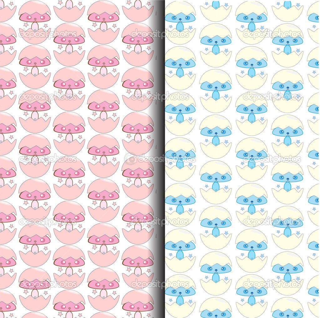 2 set color cute cartoon pattern vector background Stock Vector by ...