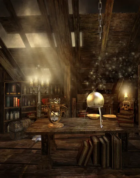 Fantasy room in the attic — Stock Photo © FairytaleDesign #12651631