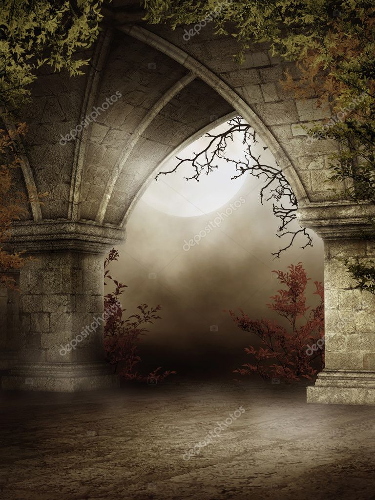 Gothic ruins with green vines Stock Photo by ©FairytaleDesign 12671811