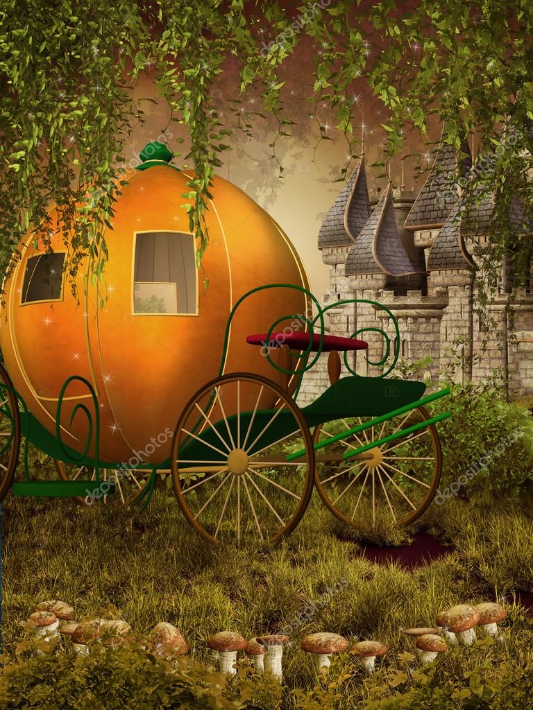 Fairytale carriage and castle — Stock Photo © FairytaleDesign #12785514
