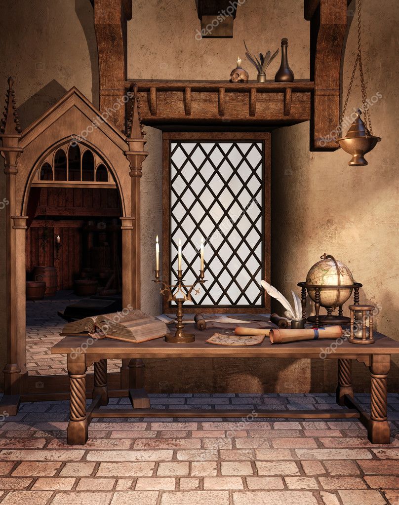 Fantasy study room Stock Photo by ©FairytaleDesign 13895720