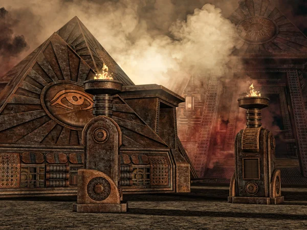 Fantasy landscape with a castle — Stock Photo © FairytaleDesign #13026289