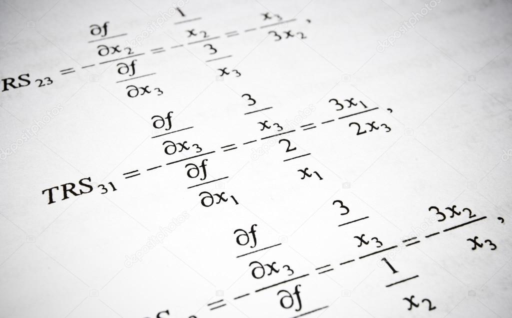 Mathematical formulas and calculations. Math education concept. — Stock ...