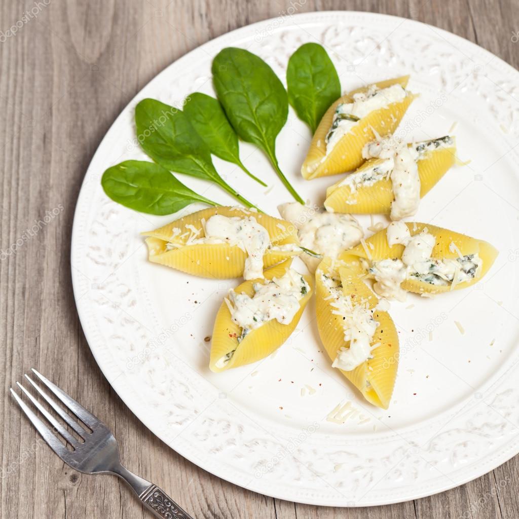 Big pasta shells Stock Photo by ©alisafarov 38011213