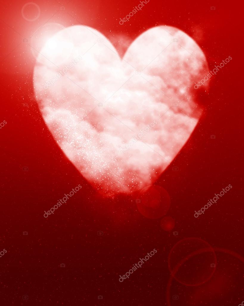 Heart shaped moon in blue sky — Stock Photo © ellandar #31425413