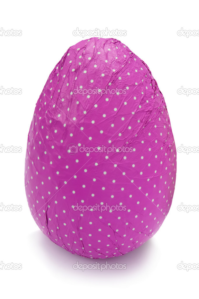 Pink wrapped chocolate Easter Egg — Stock Photo © lucato #13714805