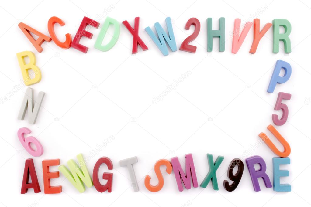 Colored alphabet frame — Stock Photo © lucato #20383725