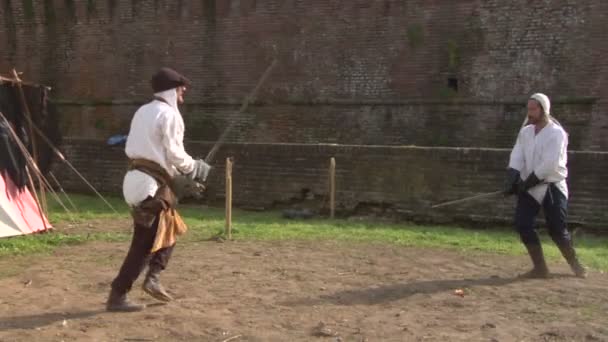 Medieval sword duel Stock Video Footage by ©02lab #24884083