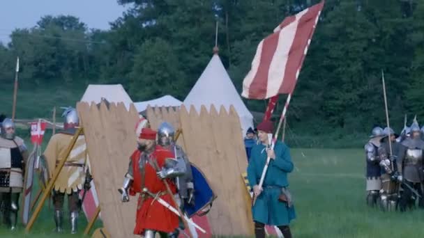 Morimondo Italy June Medieval Knights Armor Preparing Battle Historical ...