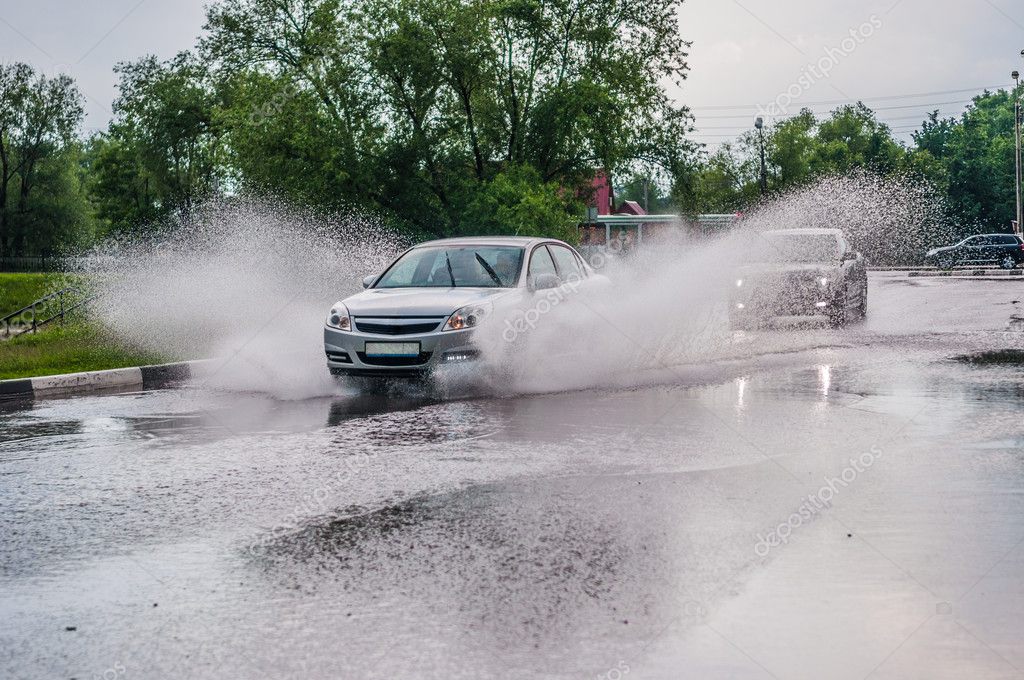 Spray from the car Stock Photo by ©db-rus 12696316