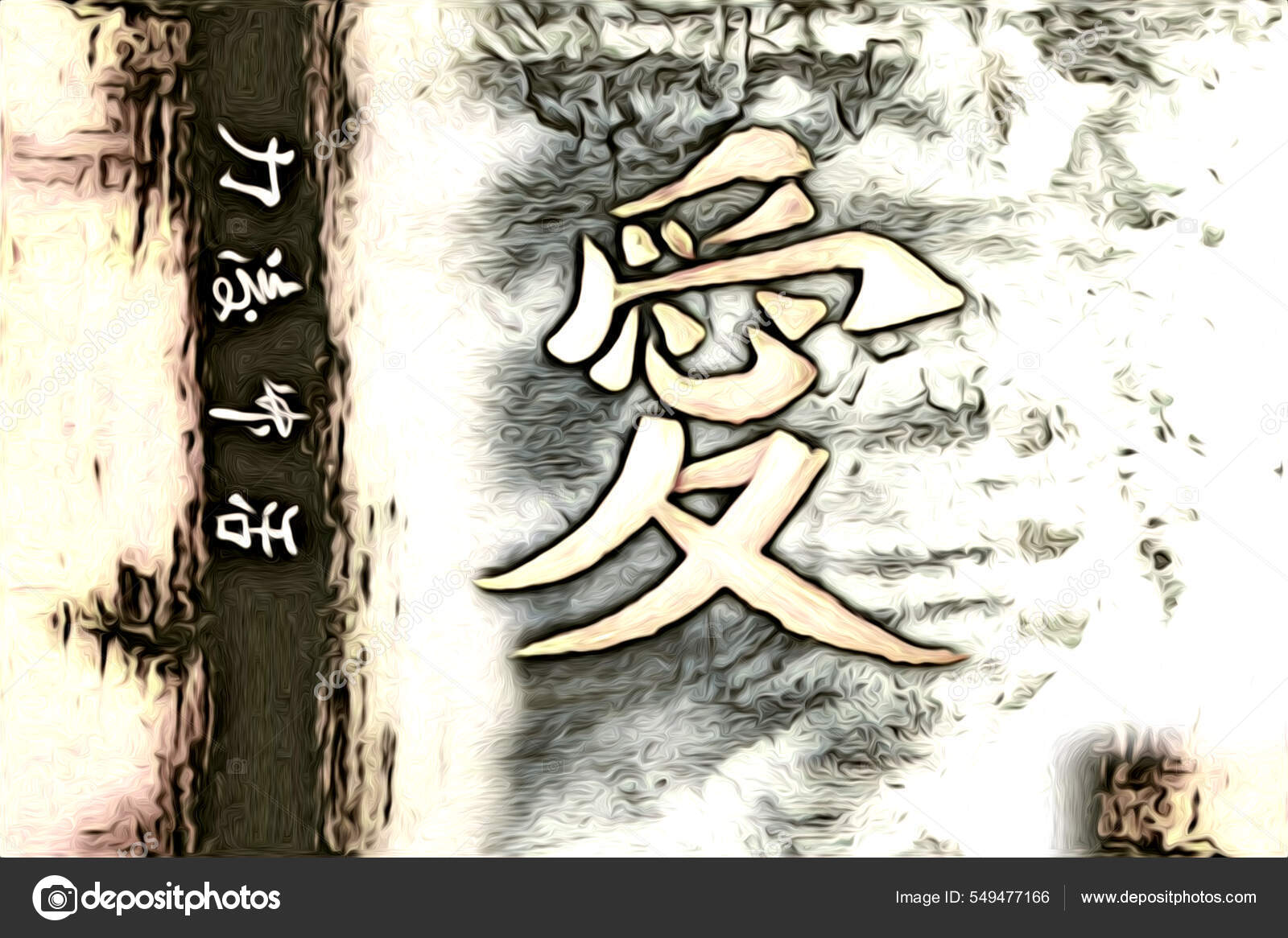 Feng Shui Art China Style Illustration Drawing Painting Retro Stock ...