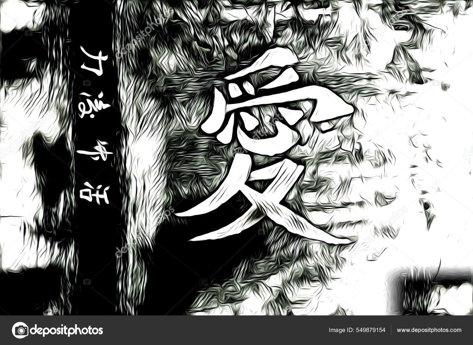 Feng Shui Art China Style Illustration Drawing Painting Retro — Stock ...