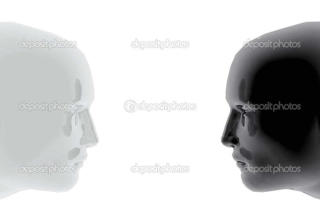 Two faces of different colors Stock Photo by ©Genialbaron 12652996