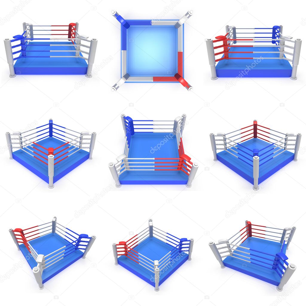 Set of boxing ring. High resolution 3d render. Stock Photo by ©newb1 ...