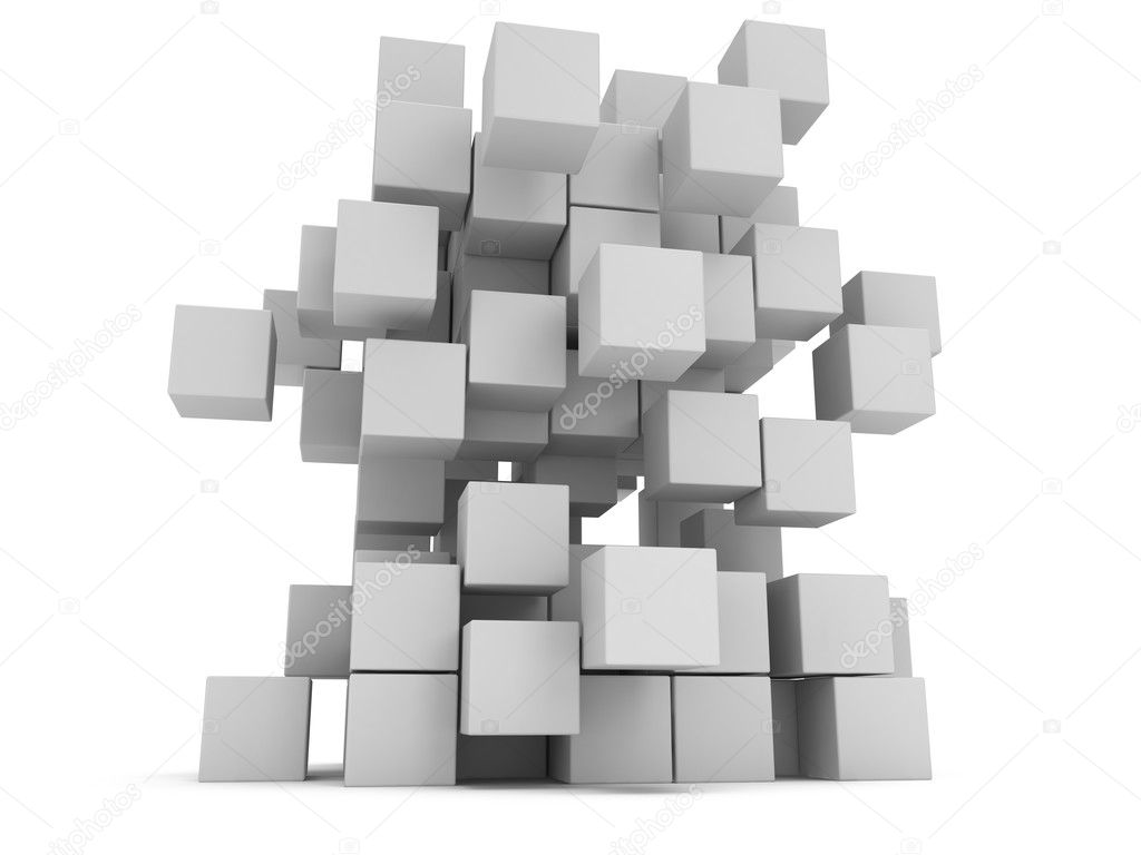 3D Cubes block. Assembling concept. Stock Photo by ©newb1 49893125