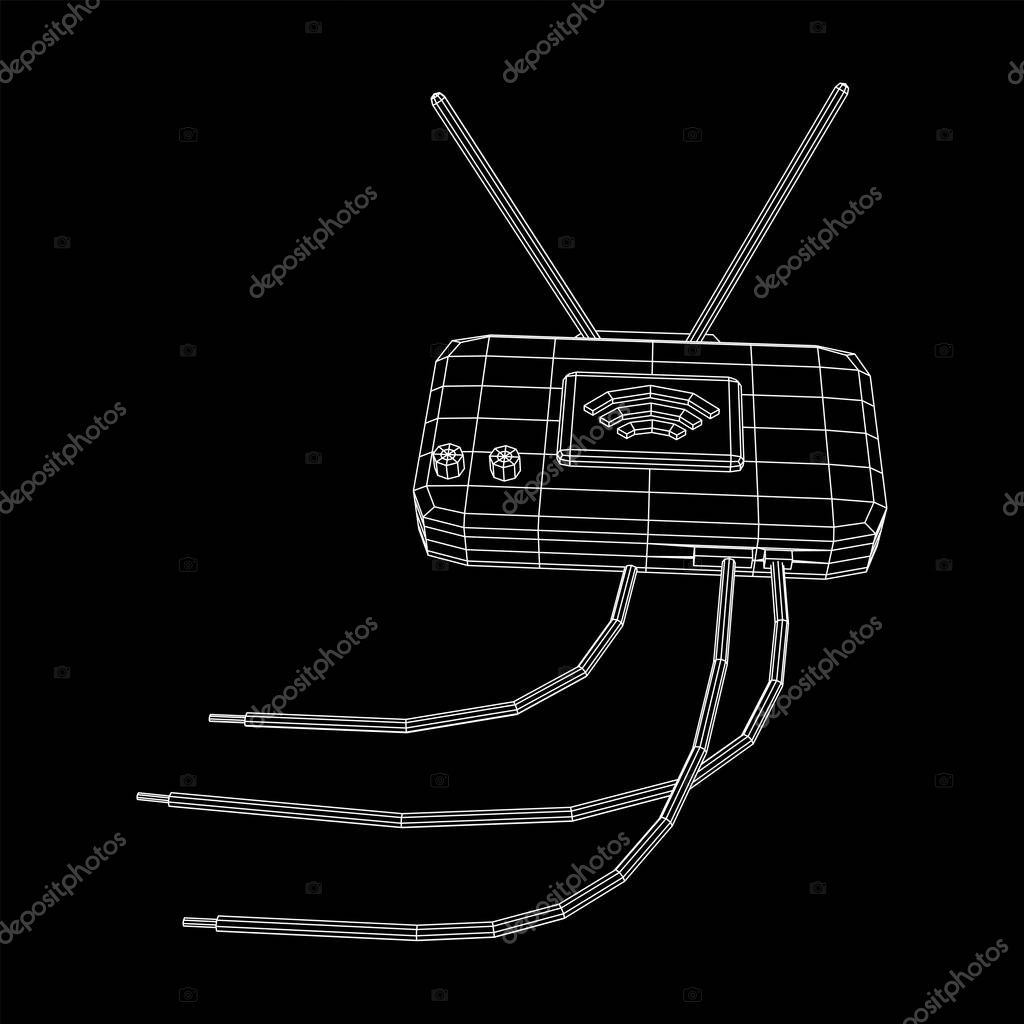 Router módem con la antena de alta velocidad wifi inalámbrico a ...