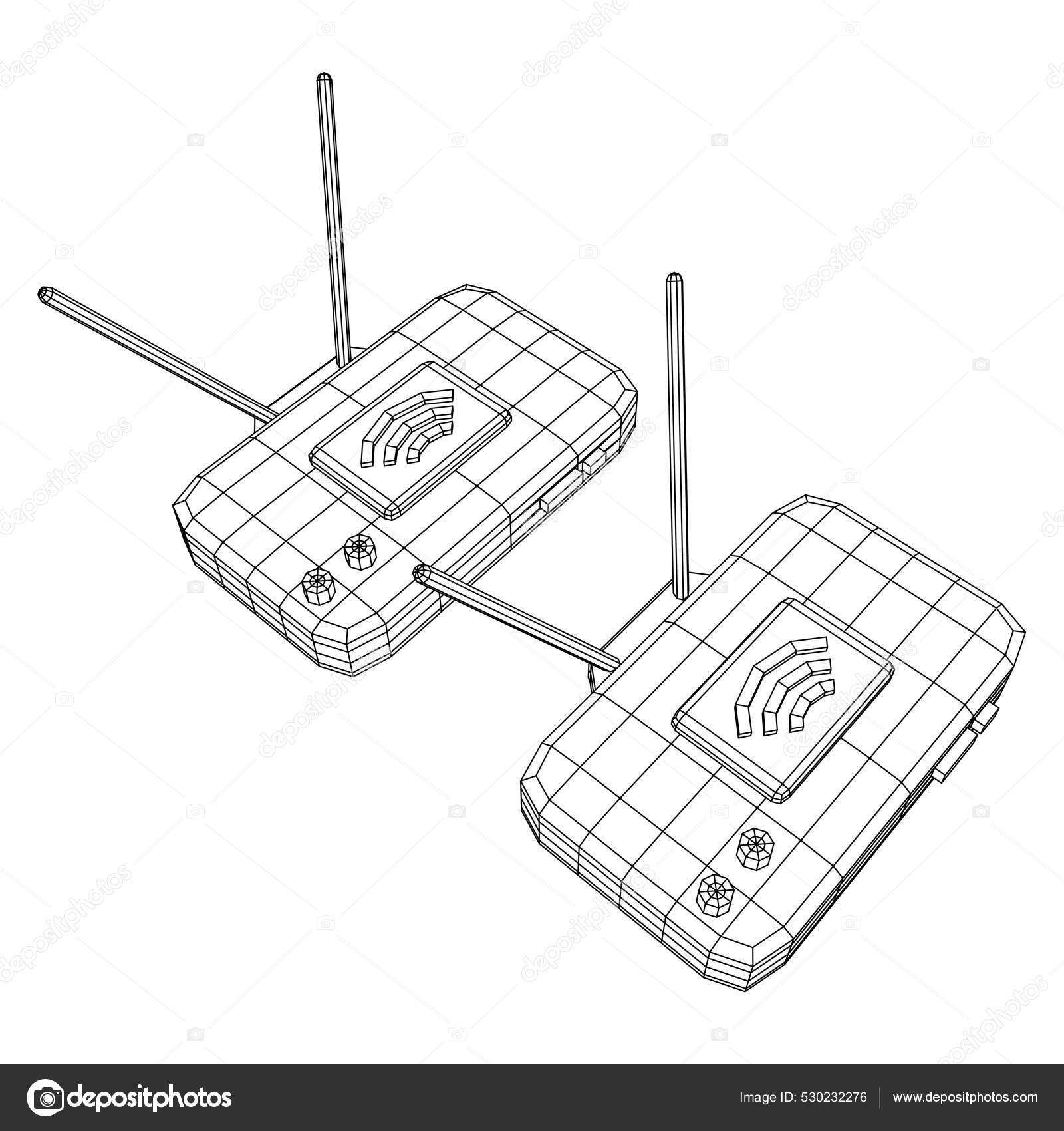 Modem Router with the antenna high speed wireless wifi internet Stock ...