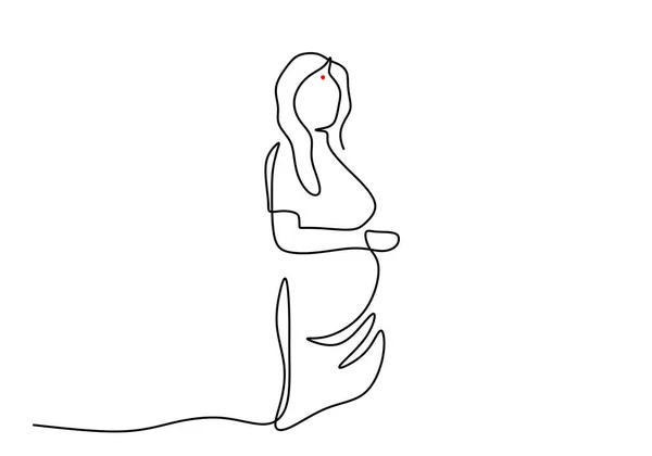 Pregnant Line Drawing