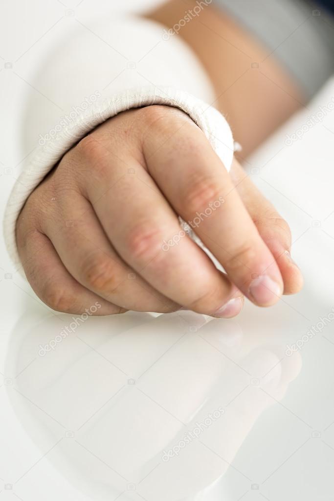 Hand in plaster Stock Photo by ©Gajus-Images 36379153
