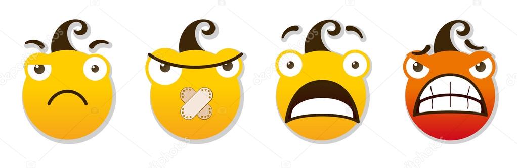 Angry and sad smileys Stock Vector Image by ©Maxutov #22895040