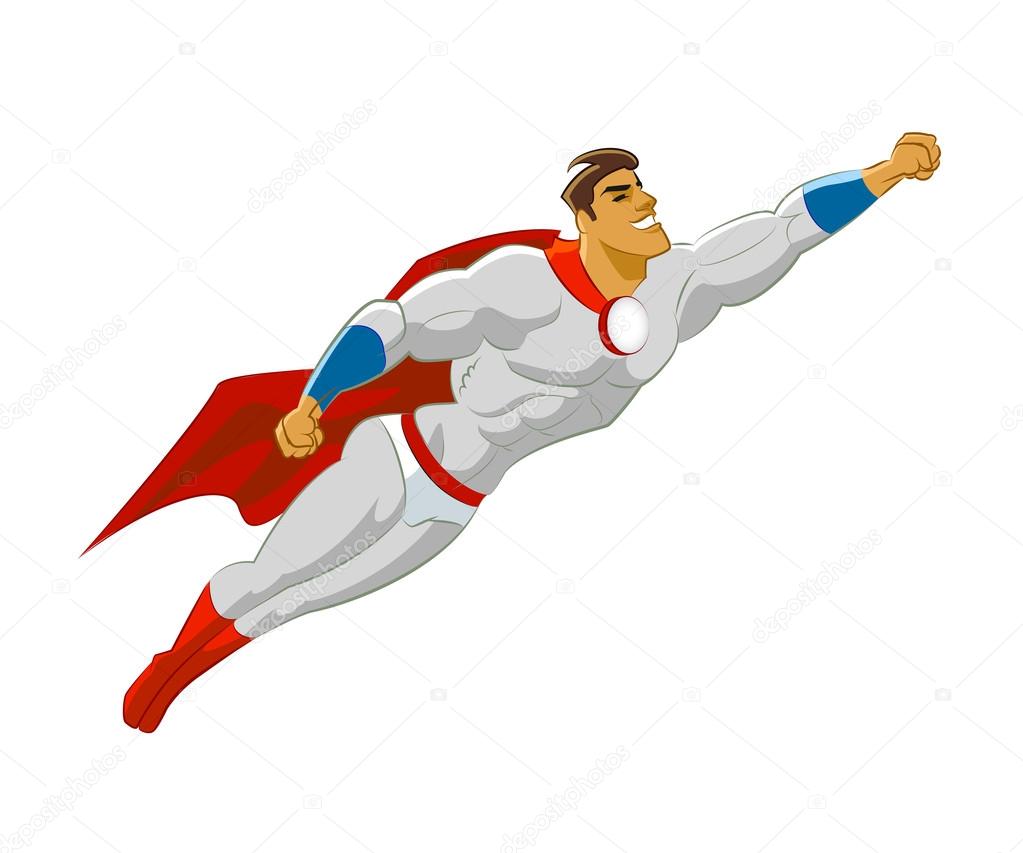 Superhero flying — Stock Vector © Maxutov #34035865