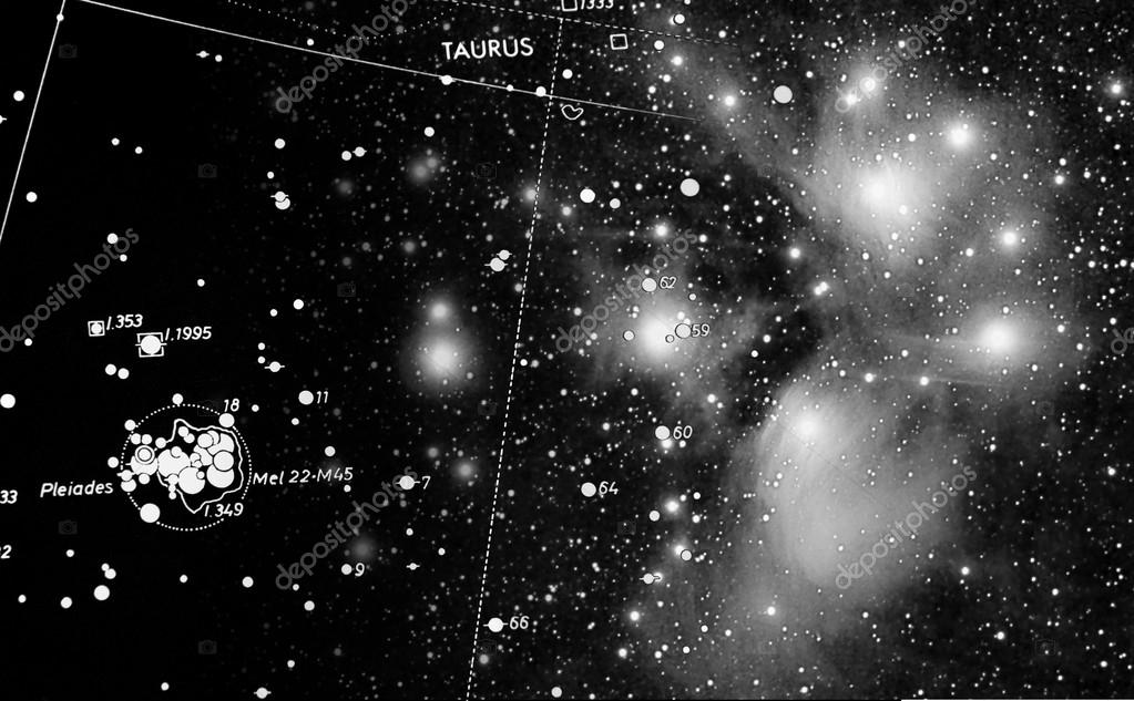 Pleiades and map Stock Photo by ©Procy 18618089