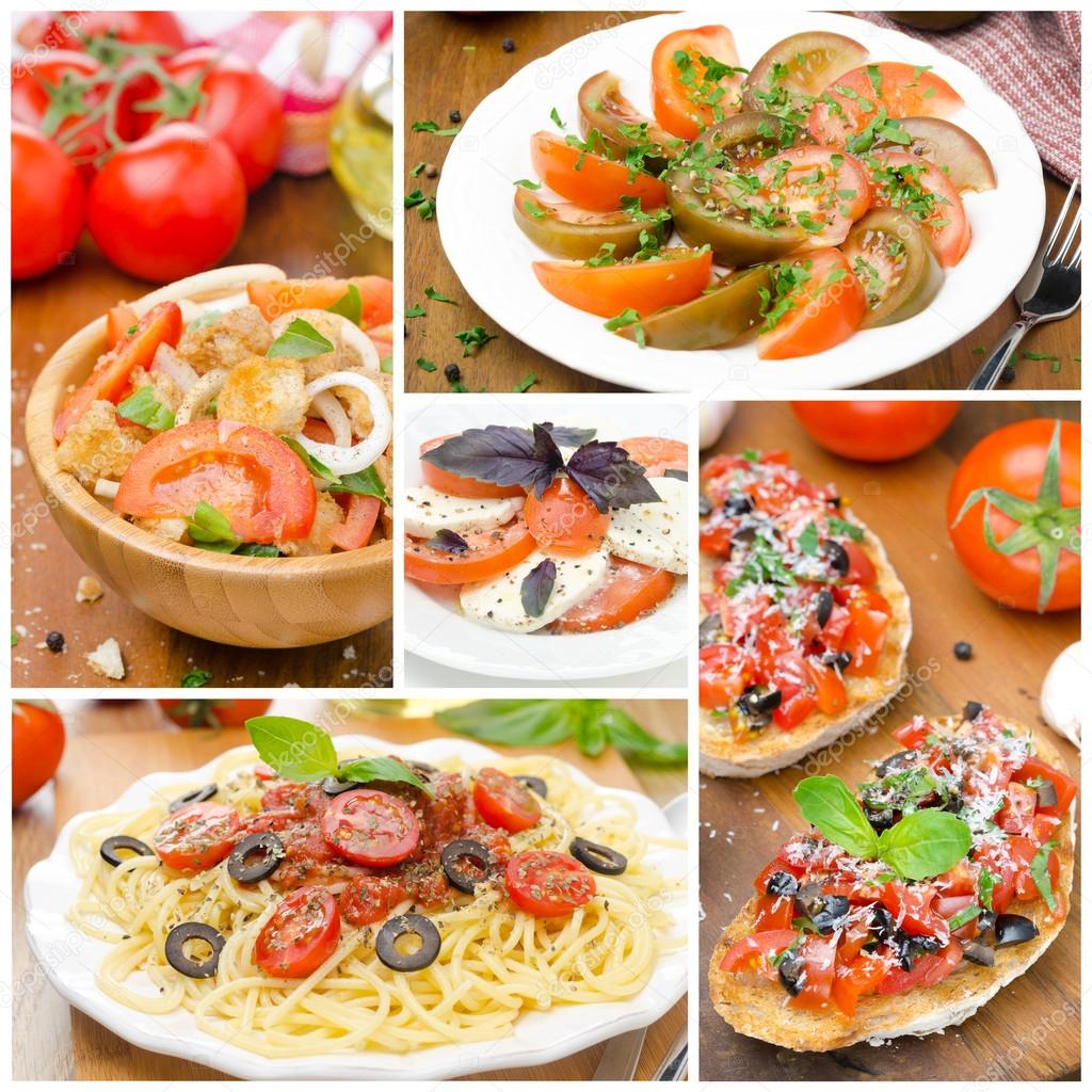 Collage of different Italian dishes — Stock Photo © cook_inspire #26302797