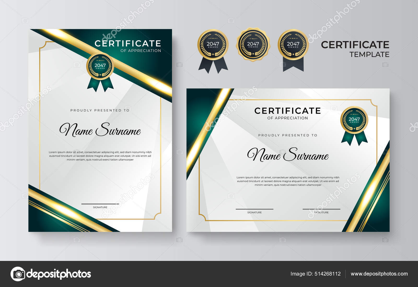 Certificate Achievement Border Design Templates Elements Luxury Gold ...