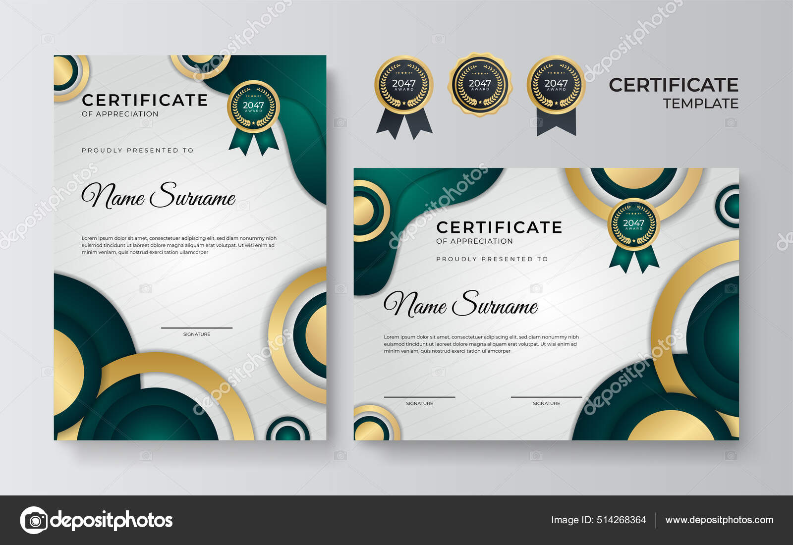Certificate Achievement Border Design Templates Elements Luxury Gold ...